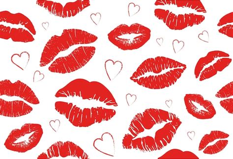 Premium Vector Lips Seamless Pattern