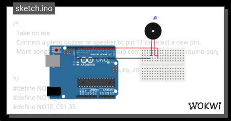 Take On Me Wokwi ESP32 STM32 Arduino Simulator