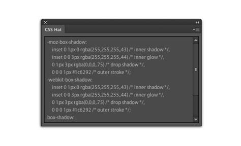 Css Hat A Magic Button That Turns Photoshop Styles Into Css Design Shack