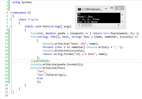 Lambda Action And Func Csharpge