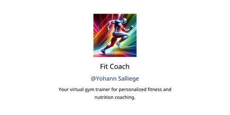 Fit Coach Gpts Features And Functions Examples And Prompts Gpt Store