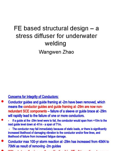 Pdf Fe Based Structural Design A Stress Diffuser For Underwater