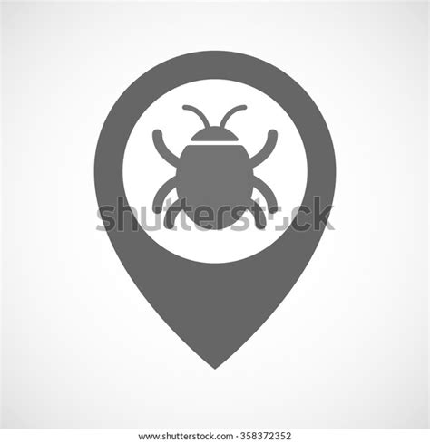 Illustration Isolated Map Marker Bug Stock Vector Royalty Free 358372352 Shutterstock