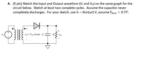 solved 4 5 pts sketch the input and output waveform vi