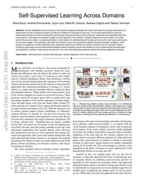 Self Supervised Learning Across Domains DeepAI