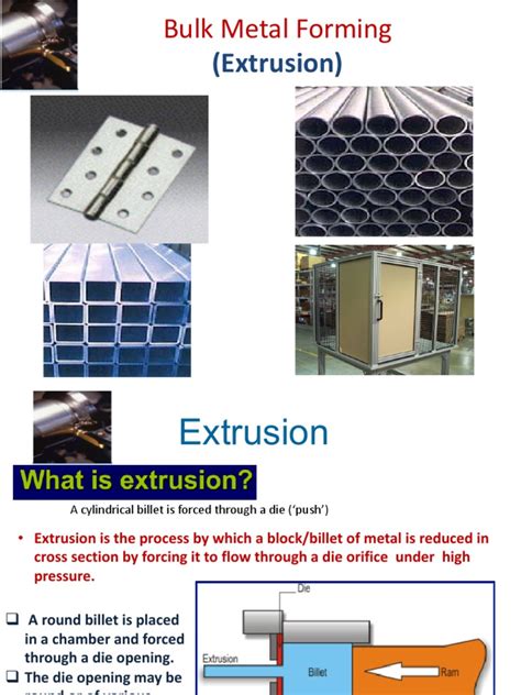 Lecture 4 Bulk Metal Forming Extrusion Pdf Extrusion Fracture