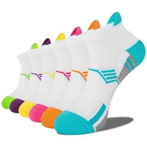 Cooplus Womens Ankle Socks Performance Low Cut Athletic Socks 6 Pairs