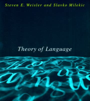 Theory Of Language The MIT Press