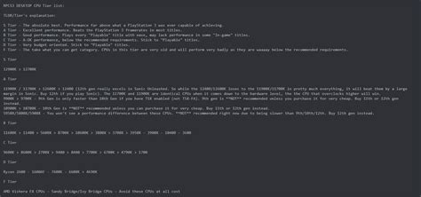 Rpcs3 Desktop Cpu Tier Buyer List R Rpcs3