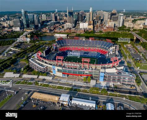 Aerial View Of Nissan Stadium Home Of The National Football Leagues