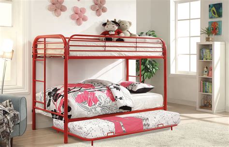 Furniture Of America Opal Twintwin Bunk Bed Red Ez Furniture