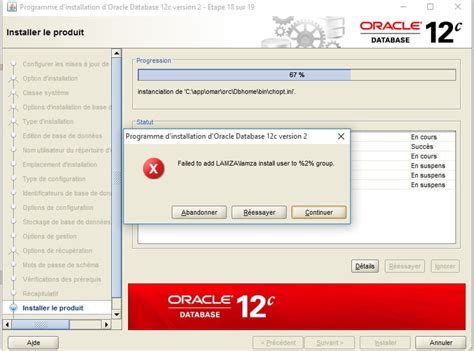 impossible d installer oracle 12c sur windows 10 oracle