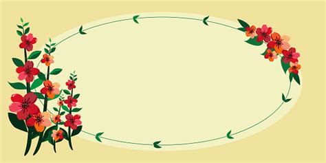 추상현대화 된 꽃과 단풍으로 장식 된 빈 프레임 여러 가지 빛깔의 선 기호로 둘러싸인 빈 현대 국경은 유쾌하게 조직 계절에 대한 스톡 벡터 아트 및 기타 이미지 Istock