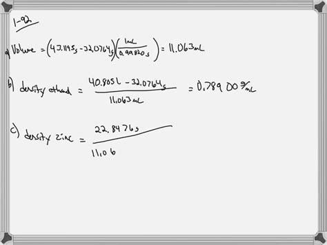 SOLVED A Pycnometer Is A Device For Measuring The Density Of Liquids It Is A Glass Flask With A