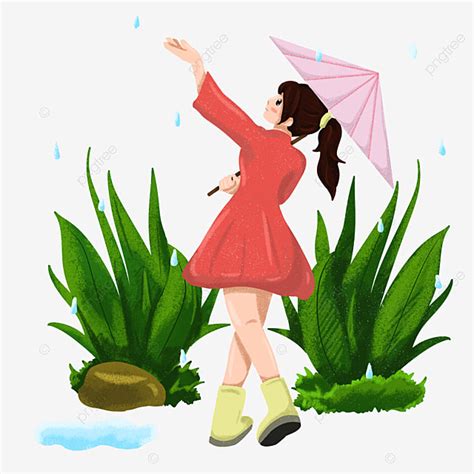 Girl Walk Clipart Hd Png Girl Illustration Walking In The Rain Rainy