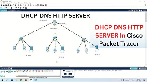 Dhcp Dns Configuration In Cisco Packet Tracer Dhcp And Dns In Hindi Youtube
