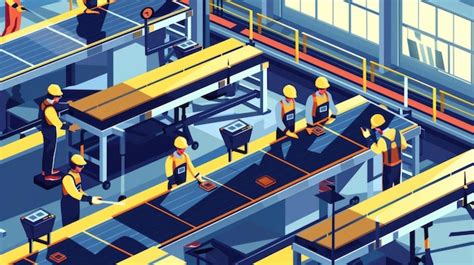 Premium Photo Sunlight Streaming Through Open Windows Illuminating A Bustling Assembly Line Of