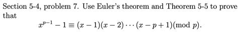 Solved Section Problem Use Euler S Theorem And Chegg Com