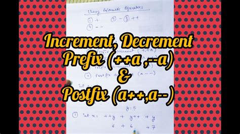 Incrementdecrementprefix And Postfix Part 3 Youtube