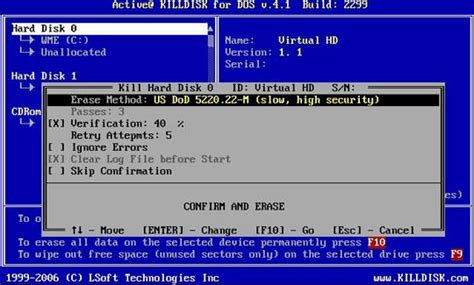 Active Killdisk Hard Disk Eraser Screenshots