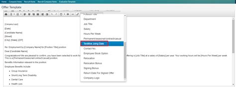 Wt 7698 Recruit Offer Template Spelling Mistake On Offer Template Fields Workterra Jira