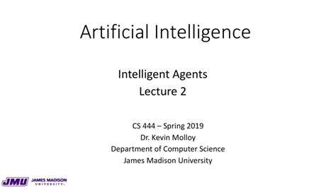 Ppt Artificial Intelligence Intelligent Agents Lecture 2 Cs 444 Powerpoint Presentation 885368