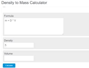 Density To Mass Calculator Calculator Academy