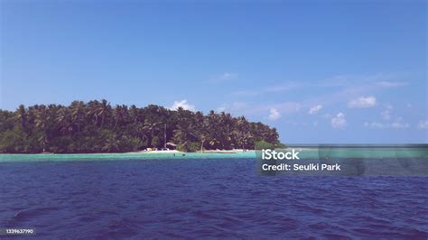 몰디브의 푸른 하늘이 있는 열대 해변에서 바라보는 바다 전망 0명에 대한 스톡 사진 및 기타 이미지 0명 경관 고요한 장면 Istock