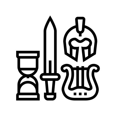 Antiques Treasure Line Icon Vector Illustration Vector Art At Vecteezy