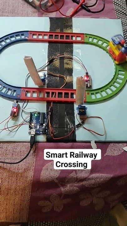smart railway crossing arduino project arduino shorts youtube