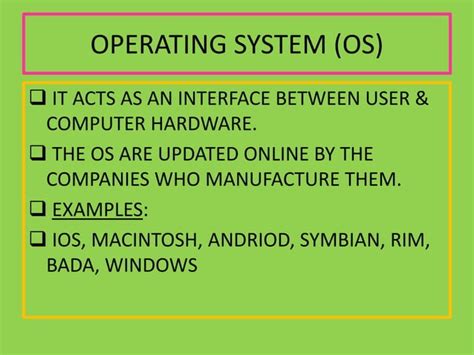 Mobile Operating System Ppt