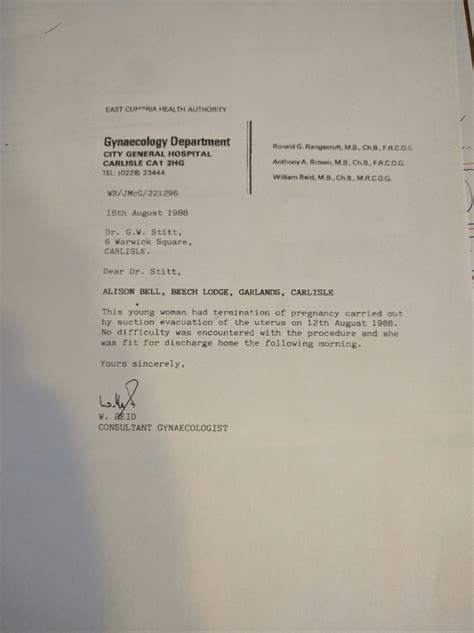 Termination Certificate The Evidence They Lost Alisons Story