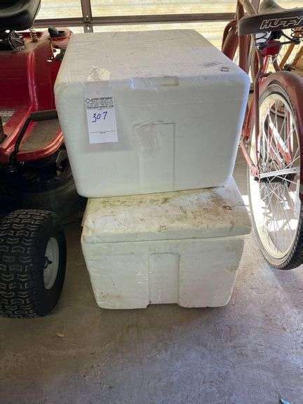 2 Styrofoam Coolers Comas Montgomery Realty And Auction Co Inc