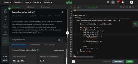 Ansh Gaba On Linkedin Gfg160 Day35 Matrixsearch Binarysearch Efficientcoding Geekstreak2024