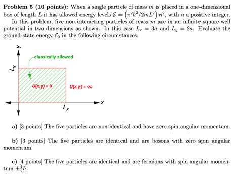 Solved Problem 5 10 Points When A Single Particle Of Mass Chegg Com