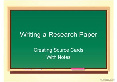 Creating Source Cards English ESL Powerpoints