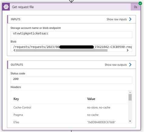 Logic App Azure Blob Storage Connector Returns 200 Without Content