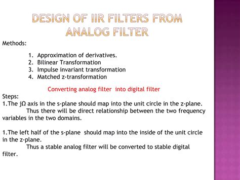 Filter Iir Digital Signal Processingdsp Ppt