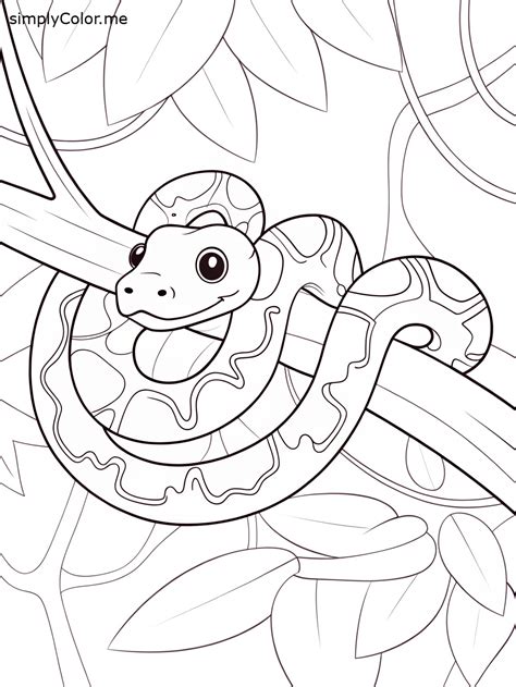 Ball Python Coloring Page