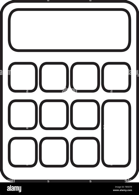 Calculator Design Tool Mathematics Finance Device Electronic And Education Theme Vector