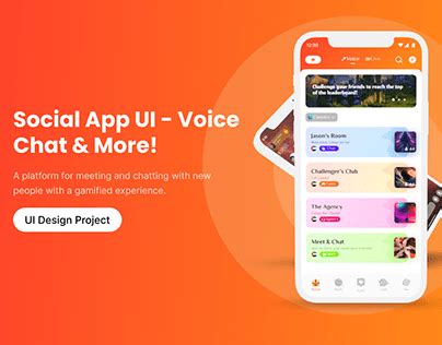 Voice Chat App Ui Design Projects Photos Videos Logos Illustrations And Branding Behance