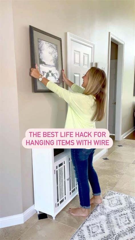 The Best Life Hack For How To Hang Art And Pictures With Wire Home Tips And Life Hacks You Need