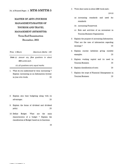 Mtm 5 Mttm 5 1 Pdf Accounting Business