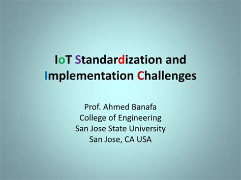 Iot Standardization And Implementation Challenges Pptx Internet Computing