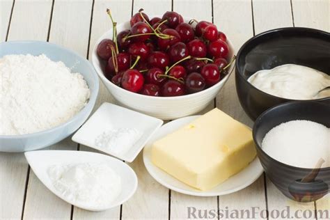 Рецепт Песочные трубочки с вишней на