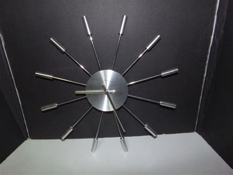 Vintage George Nelson Wall Aluminum Clock 14 4847163194