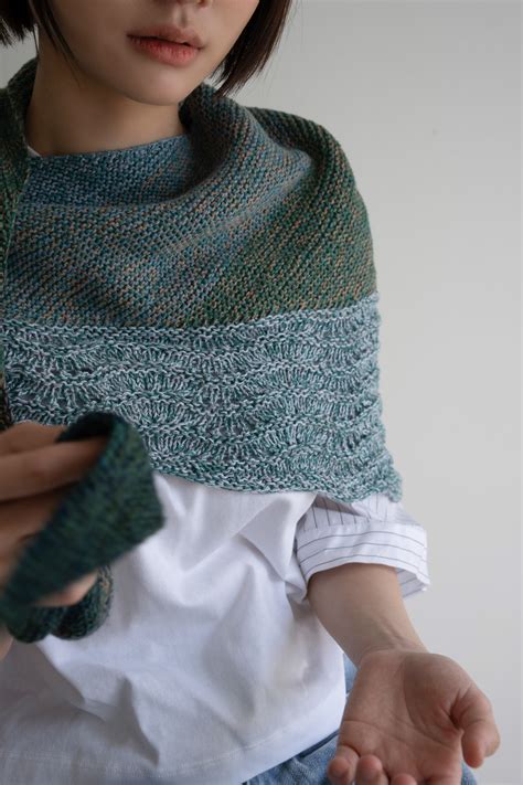 대바늘 도안 물드뇽 숄 Mignonknit