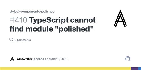 typescript cannot find module polished · issue 410 · styled