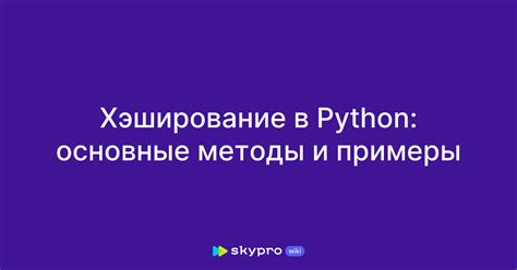 Хэширование в Python основные методы и примеры