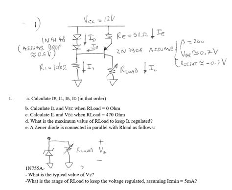 Solved A Calculate IE IL IB ID In That Order B Chegg
